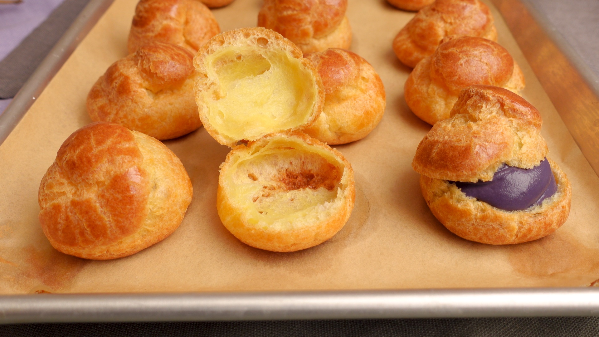 Ube Cream Puff - Jeanelleats Food and Travel Blog